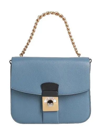 MAISON MARGIELA Handbag In Goat Skin, Cotton, Brass, Zinc, And Metal - Blue