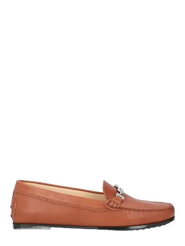 TOD'S Loafers In Soft Leather With Metal Applications - Brown