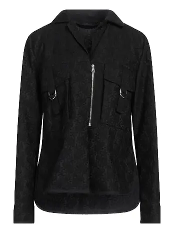 Peuterey Scuba Overshirt With Lace And Metal Detailing - Black