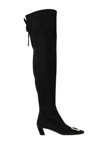 ROGER VIVIER Over-the-knee Leather Boots - Black