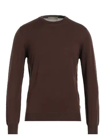 CRUCIANI Knitted Cotton Sweater - Brown