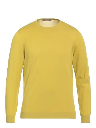 CRUCIANI Knitted Cotton Sweater - Yellow