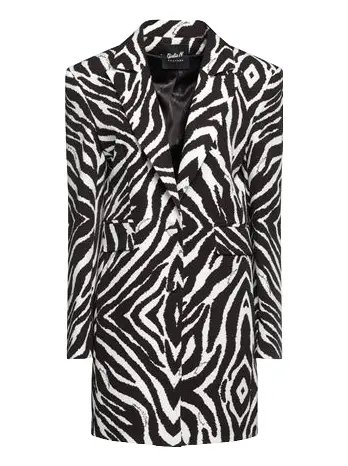 GIULIA N COUTURE Giulia N' Zebra-striped Blazer - Black