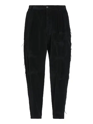 Dolce & Gabbana Cotton Velvet Tapered Leg Pants - Black
