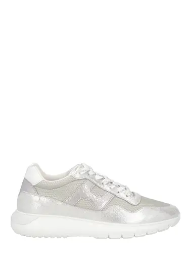Hogan Soft Leather Sneakers - Silver