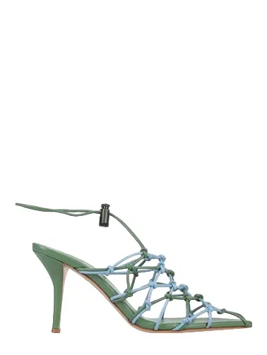 GIA BORGHINI Nappa Leather Sandals - Sage Green