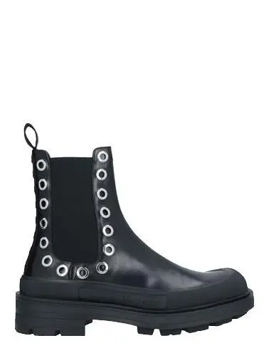 Alexander McQueen Ankle Boots In Leather - Black