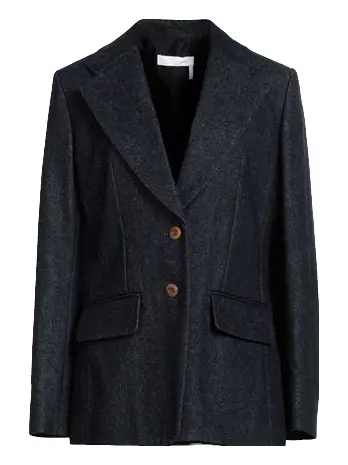 Chloé Blazer With Lapel Collar - Blue