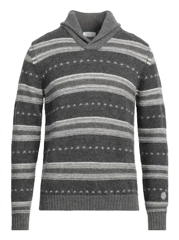 HERITAGE Striped Alpaca And Virgin Wool Sweater - Grey