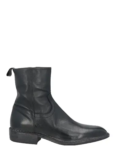 Moma Soft Leather Ankle Boots - Black