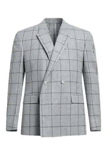 CC COLLECTION CORNELIANI Blazer Size Virgin Wool, Linen - Grey