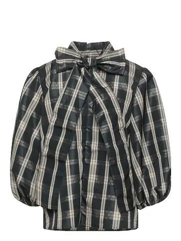 Red Valentino Tartan Bow Blouse - Grey