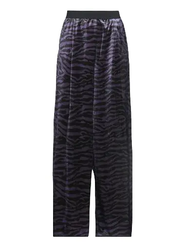 SUOLI Zebra Striped Wide Leg Pants - Purple