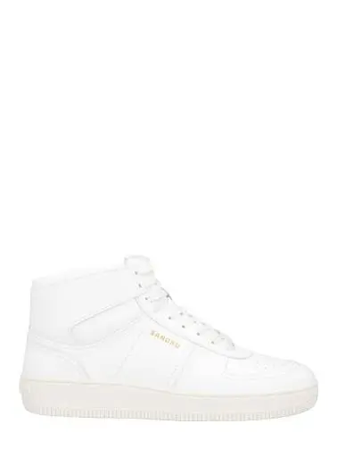Sandro High-top Leather Sneakers - White