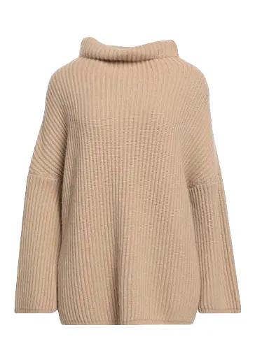 Maje Turtleneck Knit Top - Beige