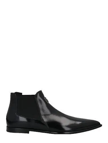 Dolce & Gabbana Ankle Boots Size Calfskin, Viscose, Polyamide - Black