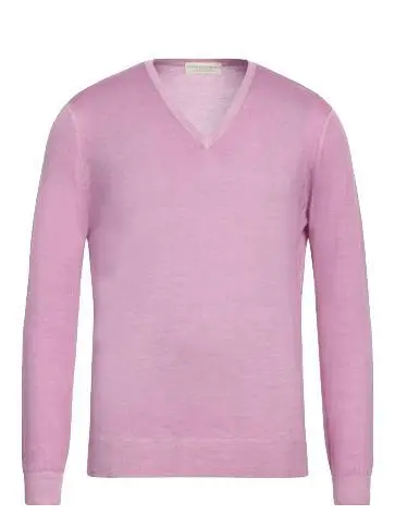 FILIPPO DE LAURENTIIS V-neck Merino Wool Sweater - Purple