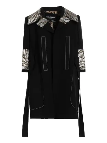 Dolce & Gabbana Single-breasted Brocade Coat - Black