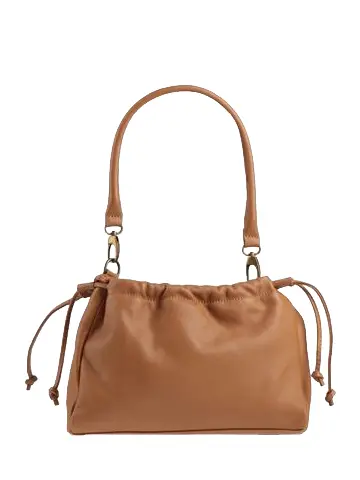 CORSIA Leather Bucket Bag - Brown
