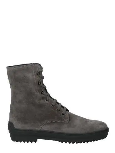 TOD'S Leather Ankle Boots - Grey