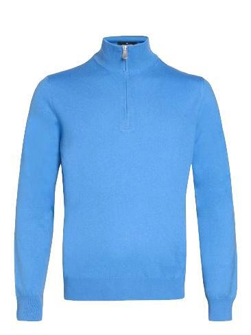GRAN SASSO Half-zip Cashmere Sweater - Blue