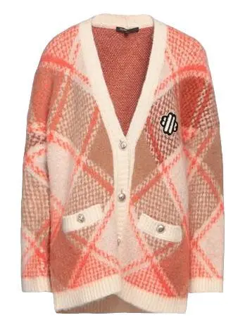 Maje Knitted Multicolor Cardigan - Red