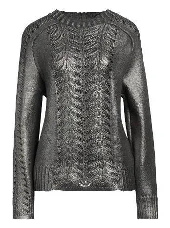 Alberta Ferretti Metallic Virgin Wool Sweater - Grey