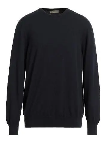 PIACENZA CASHMERE 1733 Solid Color Crewneck Sweater - Blue
