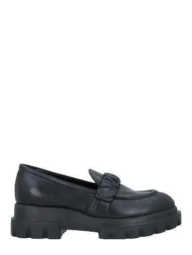 Agl Loafers In Soft Leather - Black