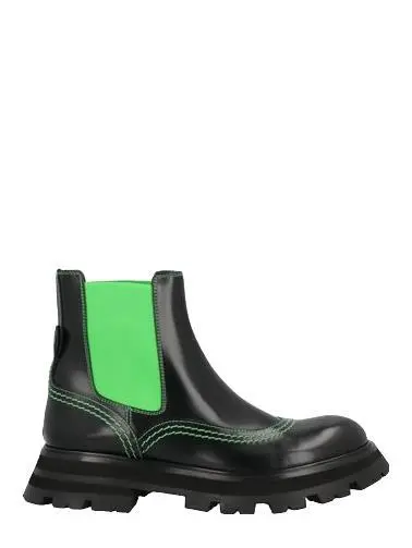 Alexander McQueen Ankle Boots In Soft Leather - Black