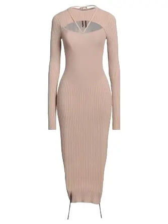 ANDREĀDAMO Midi Bodycon Dress - Beige