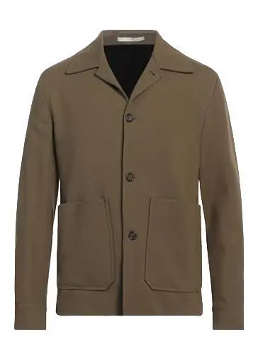 PAOLO PECORA Jacket Size Viscose, Polyamide, Elastane - Green