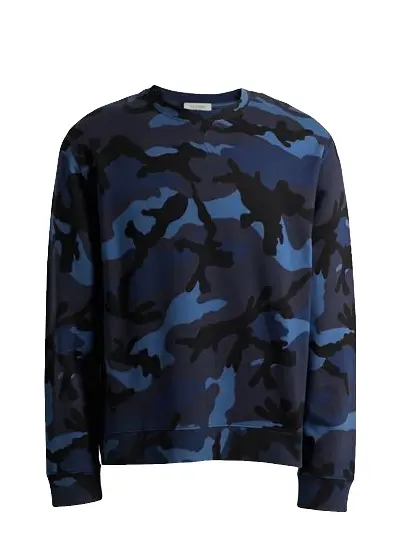 Valentino Garavani Camouflage Print Sweatshirt - Navy