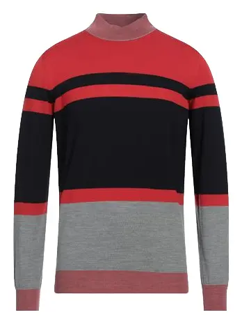 SVEVO Striped Wool Turtleneck - Red