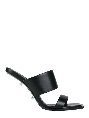 Alexander McQueen Leather Wedge Sandals - Black