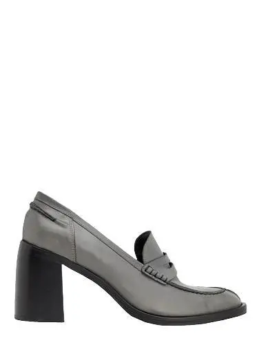 8 BY YOOX Calfskin Penny Loafers - Grey