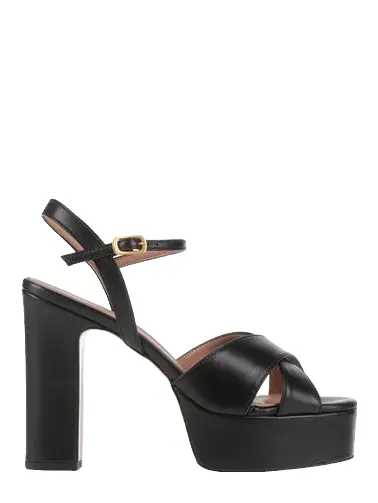 BALDININI Soft Leather Sandals - Black