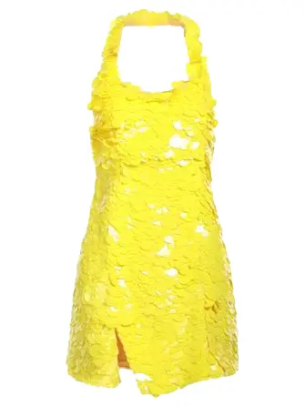 Attico Sequined Mini Dress - Yellow