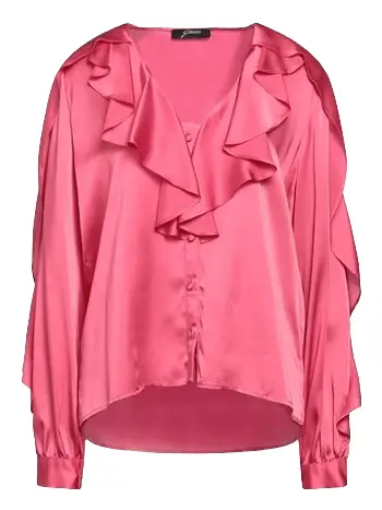 GATTINONI Ruched Satin Shirt - Pink