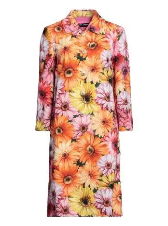 Dolce & Gabbana Crepe Floral Coat - Orange