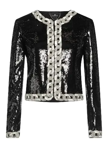 Elisabetta Franchi Jacket With Appliqués - Black