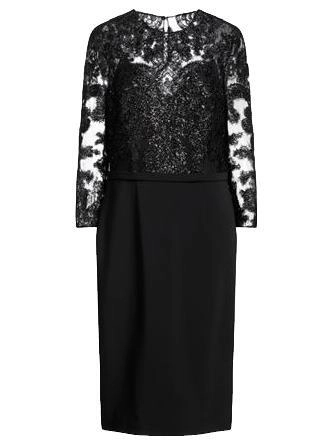 Moschino Midi Dress Size Viscose, Elastane, Polyamide, Polyester, Silk - Black
