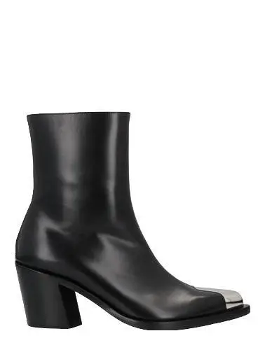 Alexander McQueen Ankle Boots With Geometric Heel - Black