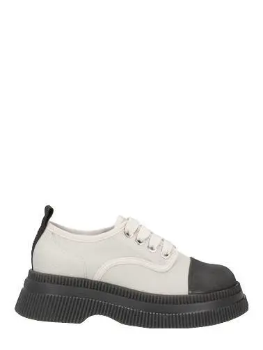 GANNI Lace-up Sneakers With Square Heel And Lug Sole - Sage Green