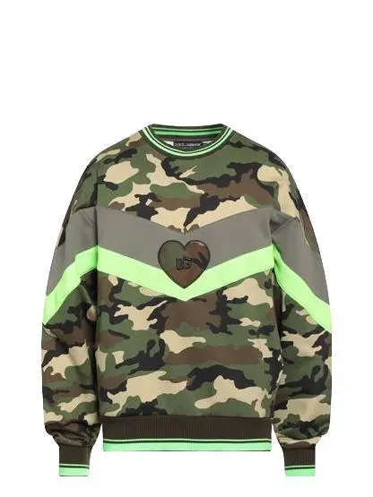 Dolce & Gabbana Cotton-blend Military Sweatshirt - Green