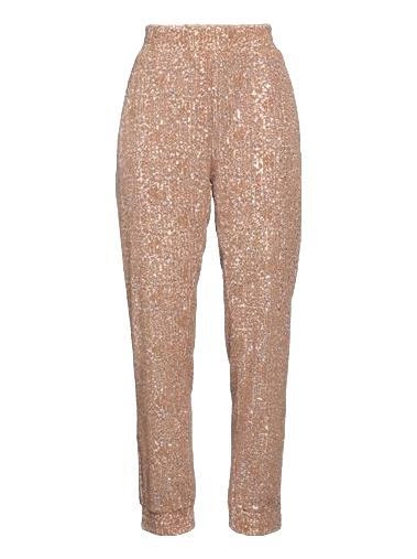 Pinko Tapered Sequined Tulle Pants - Camel