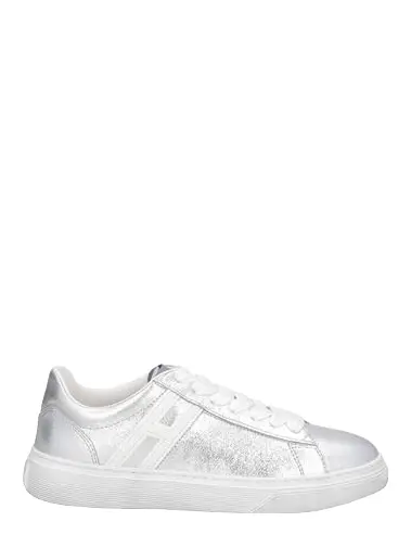 Hogan Soft Leather Sneakers - Silver