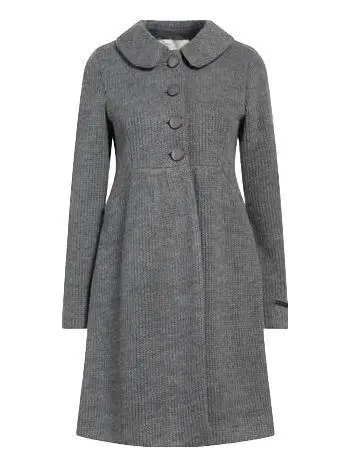 EMMA & GAIA Flannel Wool And Acrylic Coat - Grey