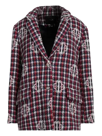 Maje Single-breasted Flannel Coat - Red