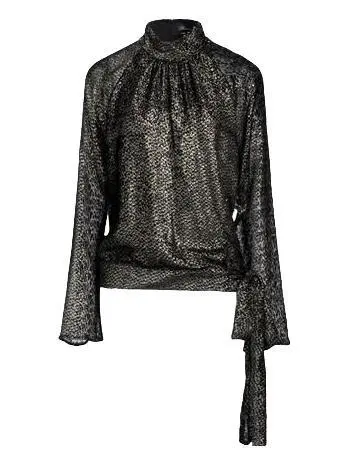 Blumarine Top In Silk And Viscose - Gold